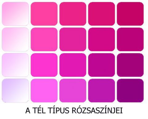 HIDEG SZÍNEK - A NYÁR ÉS TÉL TÍPUS SZÍNEI